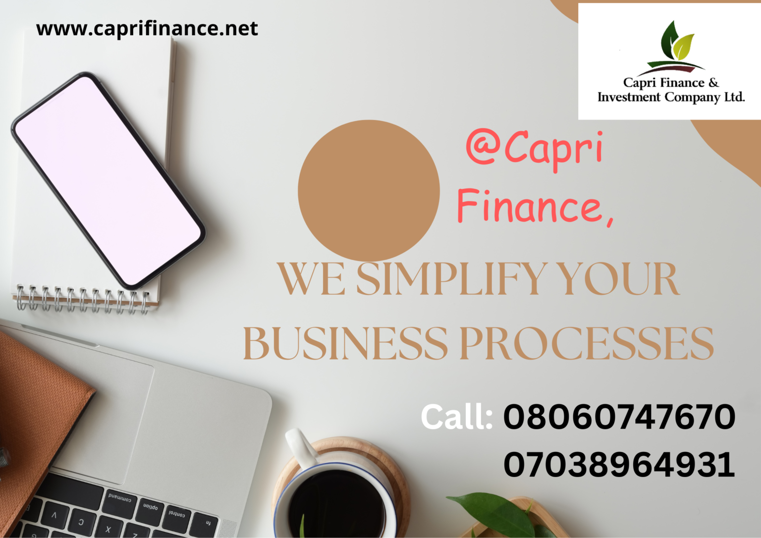 Proof of Fund – Capri Finance & Investment Limited